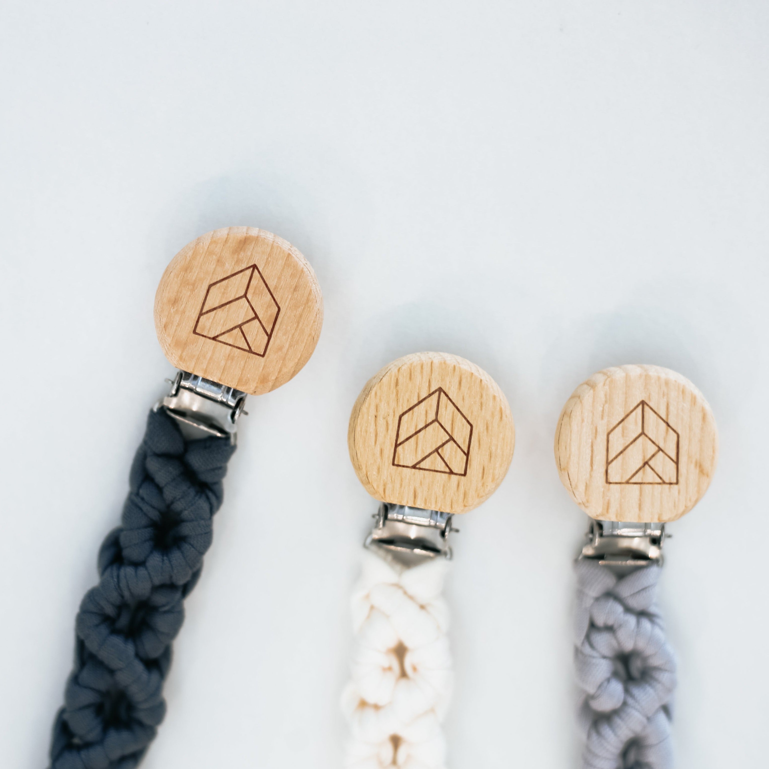 Wood and Fabric Pacifier Clips – Milkglass Candle