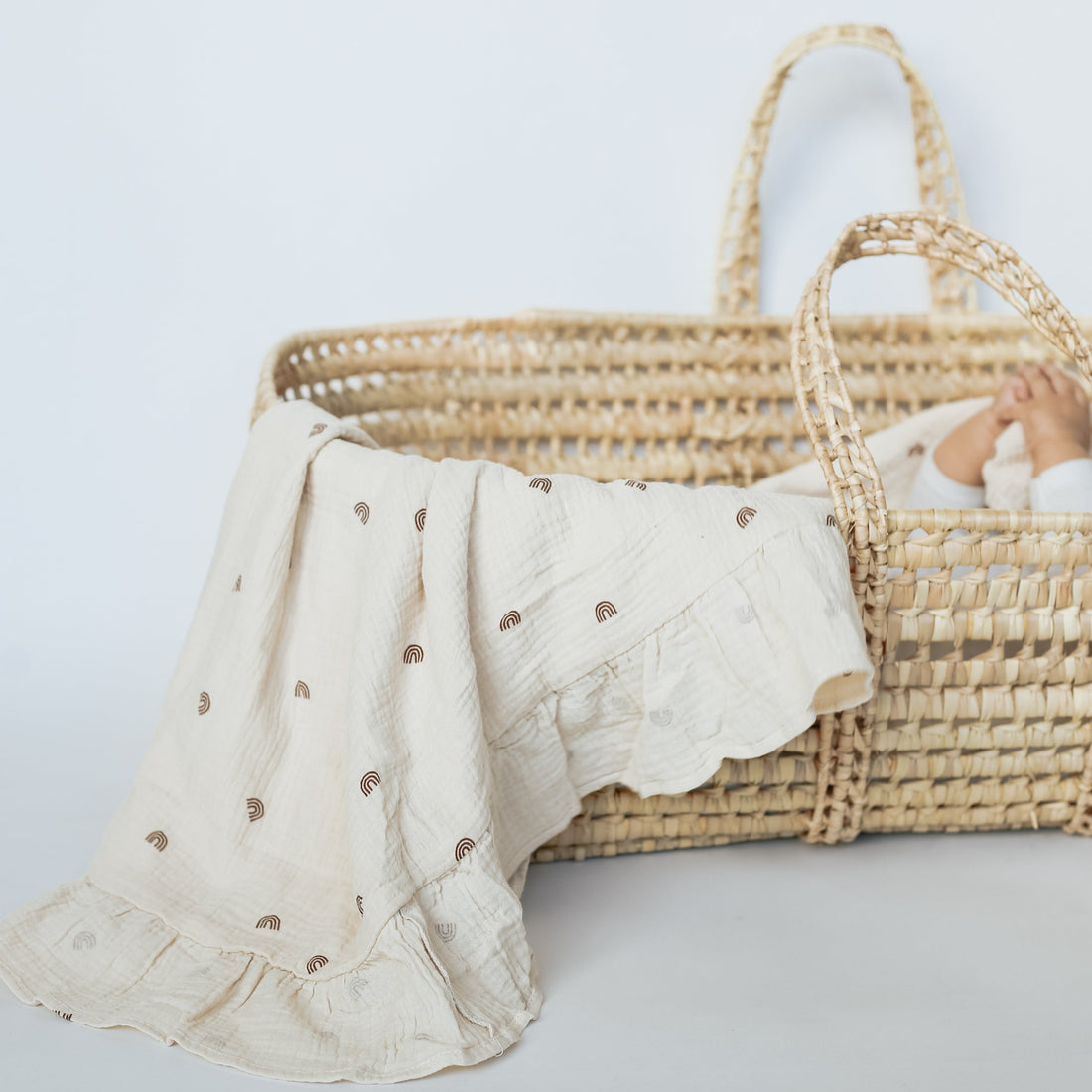 Ruffle Muslin Blanket – Milkglass Candle